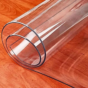 Clear PVC Desk Chair Mat 2mm Runner Rug Heavy Duty Floor Runner/Protector for Hardwood Floors Transparent PVC Large Office Chair Mat for Hardwood Floor, Non-slip Entrance Door Mats, 80/100/120/140cm w