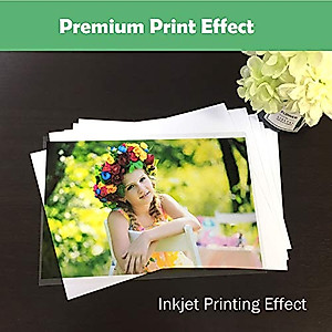 KOALA Transparency Film for Inkjet/Laser Jet Printers - 8.5 x 11 Inch 20 Sheets Printable Transparency Paper for OHP Film Overhead Projector Film or Craft Projects