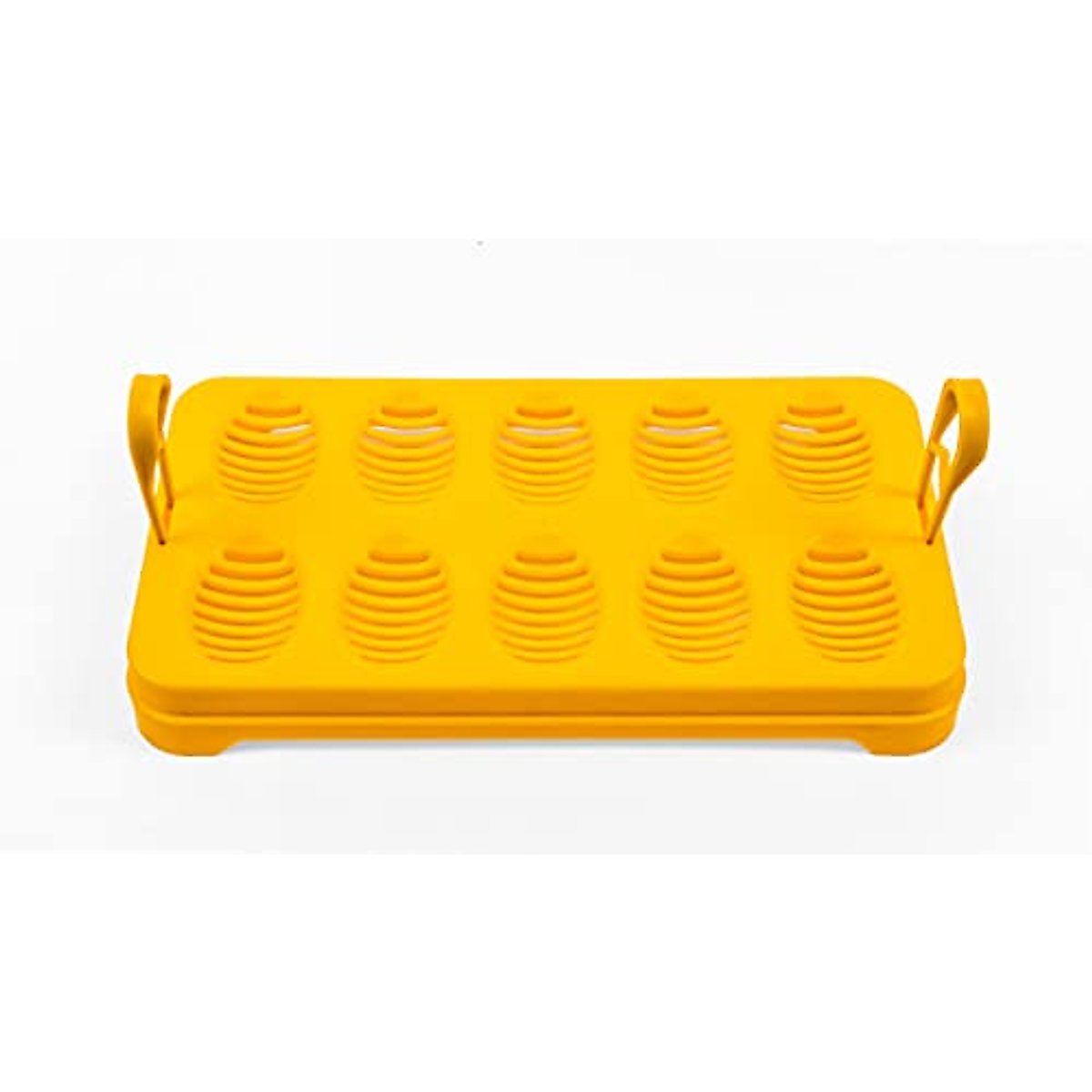 Easy Hatch Reptile Incubation Egg Trays; Each Tray Holds Reptile Eggs Over Incubation Substrate Fits Inside Reptile Incubation Box (3 Pack, Yellow)