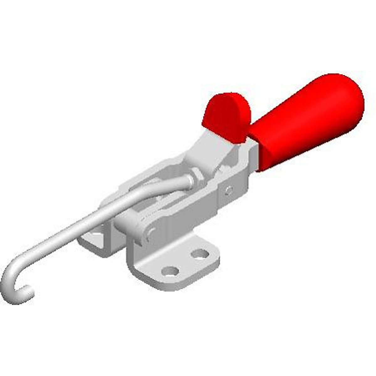 De-Sta-Co Pull-Action Latch Clamp, Flange base, hooked pull bar, G=.56, w/375 lbs. cap., Steel (1 Each)