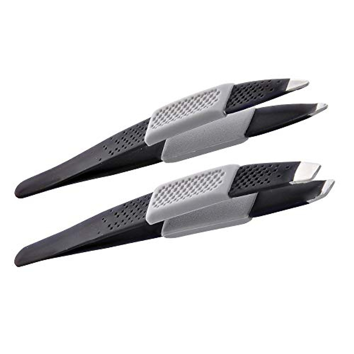 Barbasol Non Slip Stainless Steel Tweezer (2 Pack) - Slanted and Pointed