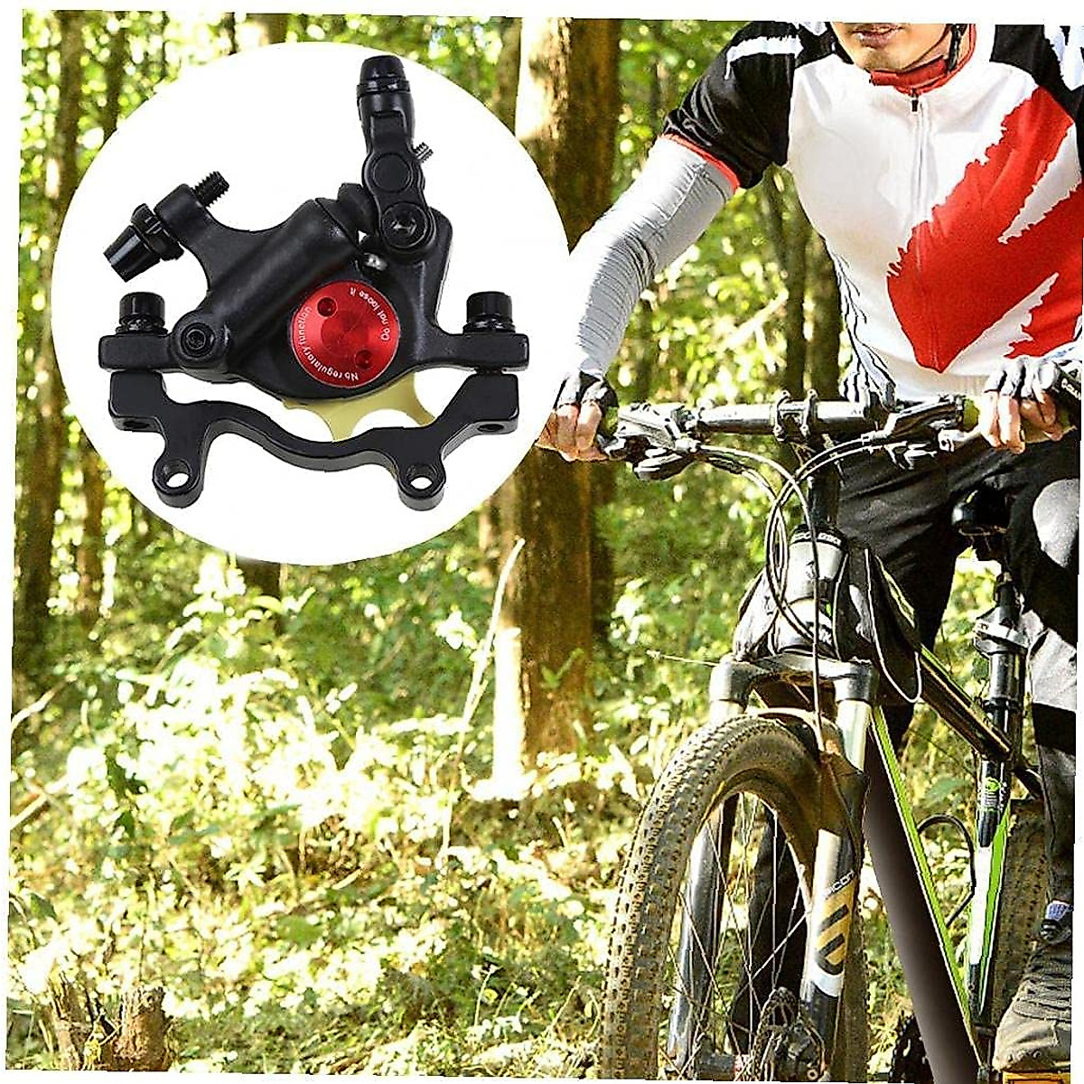 1 Pair Front & Rear HB-100 MTB Bike Hydraulic Disc Brake Calipers Aluminum Alloy Mountain Bike Road Bicycle Line Pulling Brake Clamp (Color : Black, Size : Front+Rear)