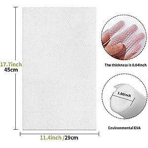 Refrigerator Liners,HASUPROFI EVA Refrigerator Mats for Shelves,Washable Can Be Cut Fridge Shelf Liner,Waterproof Fridge Pads Mat Drawer Table Placemats(White/6)