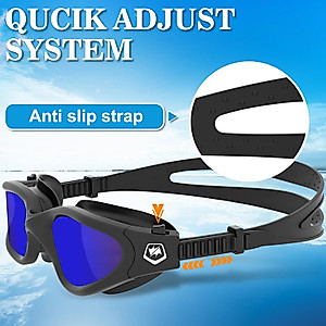 WIN.MAX Polarized Swimming Goggles Swim Pool Goggles Anti Fog Anti UV No Leakage Clear Vision for Men Women Adults Teenagers