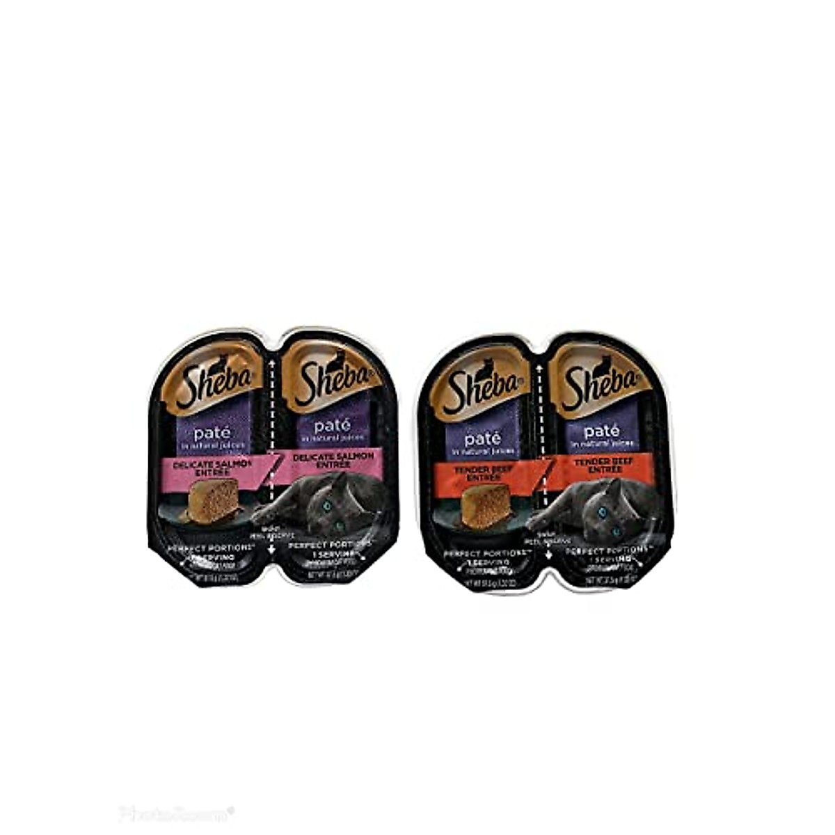 Sheba Perfect Portions Pate Wet Cat Food Cuts in Gravy Variety Pack All Flavors, Beef, Chicken, Salmon, Turkey, Tuna, White Fish, Multipack (24 Servings) with Lara's Booklet Bundle