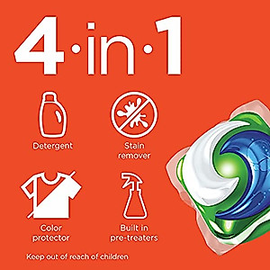 Tide PODS 4 in 1 Ultra Oxi Laundry Detergent Soap PODS, High Efficiency (HE), 61 Count