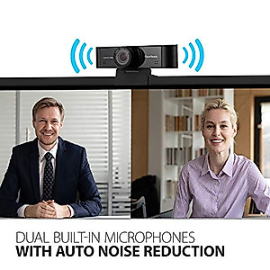 ViewSonic VB-CAM-001 Full HD 1080p USB Web Camera w/Dual Stereo Microphone with Auto Noise Reduction,110 Degree Ultra-Wide Lens for Zoom/Teams/Skype Conferencing and Video Calls on PC and Mac