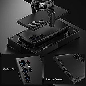 Memumi Ultra Slim Samsung Galaxy S23 Ultra Case, 0.3mm Matte Hard Back Cover, Minimalist Design - Matte Black