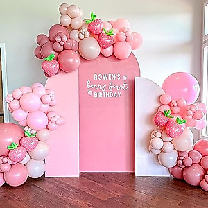 Dusty Pink Balloon Garland Double Stuffed Blush Pink Balloons Baby Pink Latex Balloon Arch Kit Dusty Rose Pastel Pink Party Balloons for Girl Boho Wedding Baby Bridal Shower Birthday Party Decorations