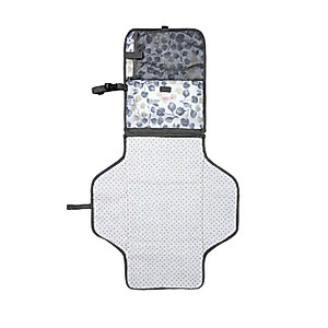 Nuby Portable Baby Changing Pad Station, Quick Wipe Clean Changing Mat with Built-in Pillow, Floral Print