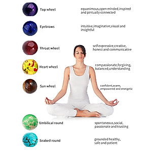 Bememo 4 Pieces Chakra Bracelets for Men Women Aromatherapy Essential Oil Diffuser Lava Stone Bracelets for Yoga Bracelets 7 Colors Chakra Beads