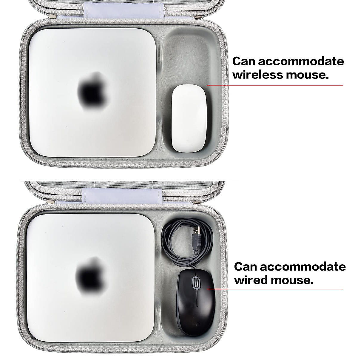 Case Compatible with Apple 2023 Mac Mini M2/ Mac Mini M1 & Mac Mini Previous Model Desktop Computer, Electronics Organizer Fits for Keyboard, Magic Mouse and Accessories (Box Only)-Gray