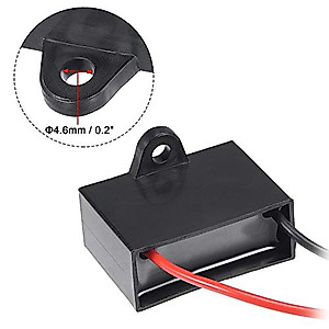 uxcell Ceiling Fan Capacitor CBB61 3.5uF 450V AC 2 Wires Metallized Polypropylene Film Capacitor 43x31x18mm for Electric Fan Pump Motor Generator 2Pcs