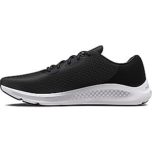 Under Armour Men's Charged Pursuit 3 Running Shoe, Black (001)/White, 13