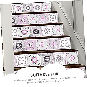 LIFKOME 20 Pcs Pink Tiles Bedroom Tile Flooring Vinyl Floor Tile Floor Tiles Stickers Pink Marble Decor Home Furniture Decor Tile Removable Sticker Floor Tile Sticker for Home Tile Decor