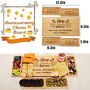 House Warming Gifts for New Home, Housewarming Gift for Home, New Homeowner Gifts for New House,New Apartment, First Home, Realtor Closing Gift for Clients, Family Gifts Cheese Board Set C001
