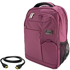 HDMI Cable and Secure Purple Laptop Backpack 15-inch Made for Inspiron, Dell Latitude, Vostro, XPS, Precision, G15 G3 G5 G7