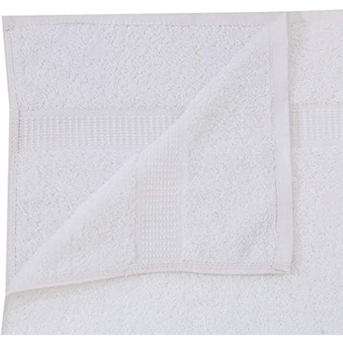 GOLD TEXTILES 120 Pack Premium White Hand Towels 16x30 inches - 100% Ring Spun Cotton Luxury Soft Absorbent & Quick Dry, Large Bathroom Hand Towel Perfect for Hotel, Salon,Gym & Spa (120 White)