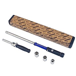MichaelPro MP001002 Click Through Torque Wrench - 1/2 Inch Dr with 3 Sockets (11/16", 3/4", 13/16" / 17-19-21 mm) with Precise Micro Adjustment - 2in1 with Lug Wrench for Automotive and Changing Tires