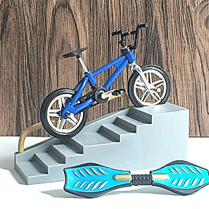 Miniature Finger Toy Set for Boys, Including Bicycle, Skateboard, Vitality Board, Scooter, Vehicle Crafts Decor for Home Red