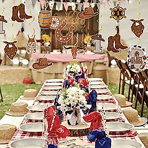 Cowboy Party Decorations My First Rodeo Birthday Party for Boy Supplies Western Theme Party Supplies Hanging Swirls Foil Cowgirl Birthday Decorations for Wild West Farm Country Party