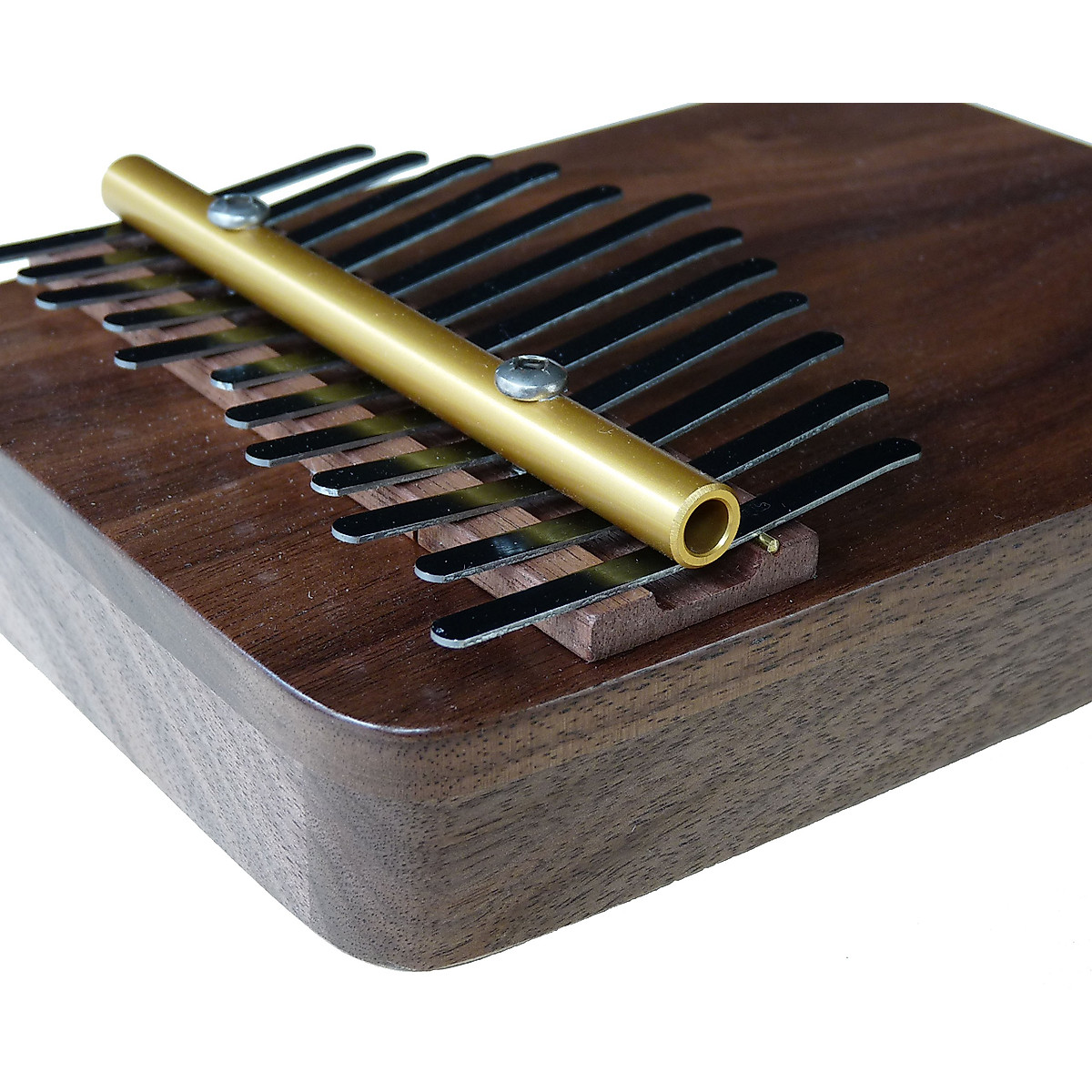 Zither Heaven Artisan Black Walnut 12 Note Thumb Piano with Black Walnut top made in the USA