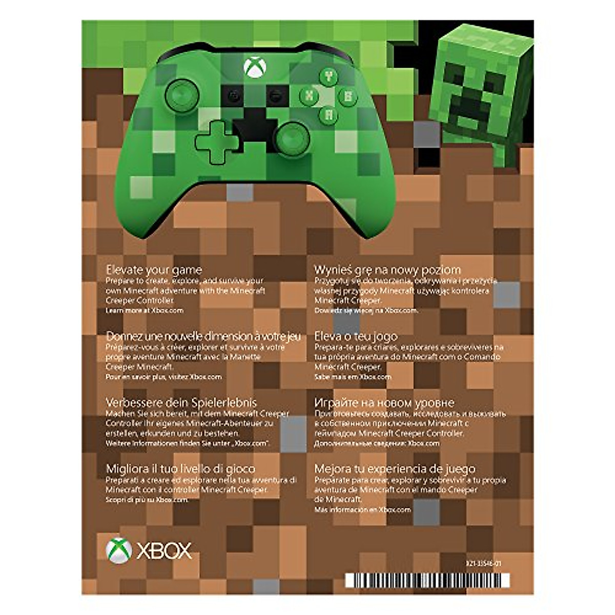 Xbox Wireless Controller/ PC Computer - Minecraft Creeper Green Special Limited Edition