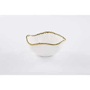 Pampa Bay Golden Salerno Porcelain Large Salad Bowl