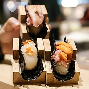 Sushi Taco Holder Wood, Wood Taco Holders, Wood Temaki Holder, Sushi Handroll Holder, Wood Sushi Taco Display,