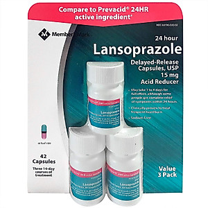 Members Mark Lansoprazole Delayed-Release Capsules, USP 15mg (42 Count)