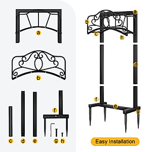 Shomextol Garden Hose Holder -Upgraded Hose Holder Holds,Freestanding Heavy Duty Hose Hanger,Sturdy Hose Stand and Hose Storage for Lawn & Yard,Black(Butterfly-Style)