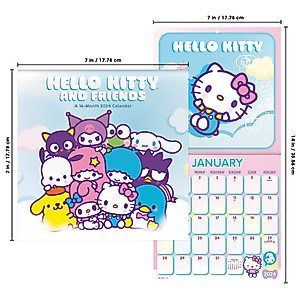 2024 Hello Kitty Mini Wall Calendar & Push Pins