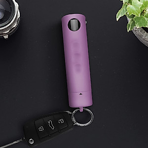 Guard Dog Pepper Spray with Window Breaker | 3-in-1 Car Safety Tool | Self Defense Keychain | Maximum Strength | 16 Feet Distance Defense (Lilac)