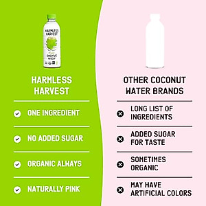Harmless Harvest Organic Coconut Water Drink, Hydrate with Natural Electrolytes, No Sugar Added, Fair for Life Certified, Original Coconut Water 12 Fl Oz (Pack of 12)