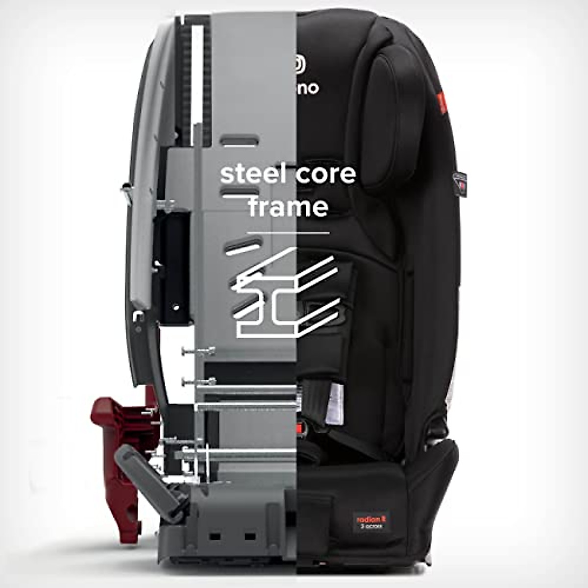 Diono Radian 3RX 3-in-1 Rear and Forward Facing Convertible Car Seat, Adjustable Head Support & Infant Insert, 10 Years 1 Car Seat Ultimate Safety and Protection, Slim Fit 3 Across, Jet Black