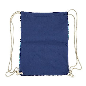Juvale Mermaid Sequin Drawstring Backpack for Women, Reversible (12 x 16 In)
