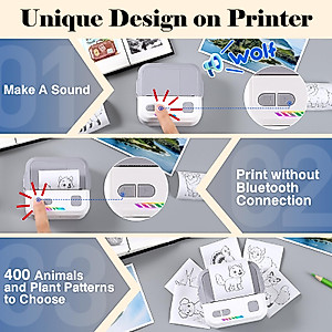 Thermal Mini Printer, X100 Inkless Sticker Maker with Thermal Papers & Sticker Papers, Bluetooth Portable Pocket Phone Printer for Notes, Receipts, Pictures, DIY, Journal, Compatible with iOS&Android