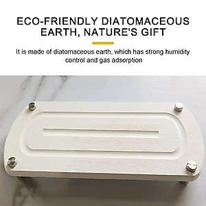 heylad Home Sink Caddy, Instant Dry Kitchen Bathroom Sink Organizer, Diatomaceous Earth Sink Tray with Rust-Free Acrylic Feet, Sponge Soap Dispenser Holder, White