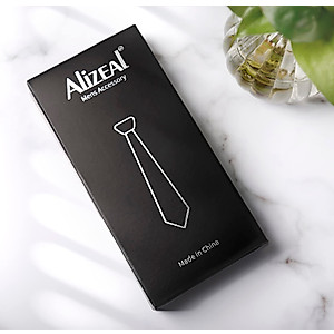 Alizeal Flamingo Ties Mens Prom Party Regular Necktie and Handkerchief Set-Violet Red