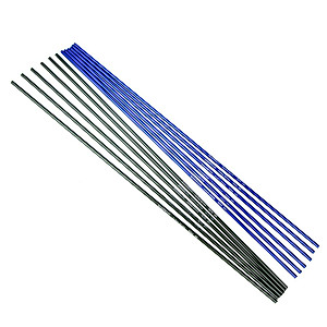 ZSHJGJR Archery 30 Inch Carbon Arrow Shafts 500 Spine ID 6.2mm Carbon Bare Shafts for Compound Bow Recurve Bow 6/12pcs (blue, 24)