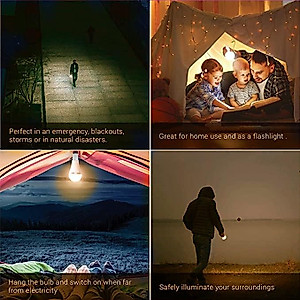 NOTOC Rechargeable Light Bulbs 9W,Battery Operated Powered LED Light Bulb 600Lumen 3000K Warm White for Power Outage,Camping,Outdoor Activity,Hurricane,Pack of 2