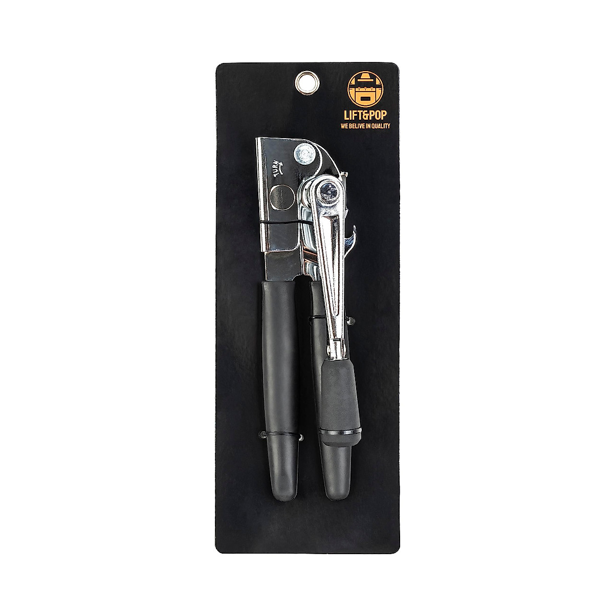 Lift&Pop Commercial Can Opener - Easy - Reliable and Modern Design, Can Opener Manual, Heavy Duty Can Opener, Bottle Opener, Large Handheld, Sharp Discs.