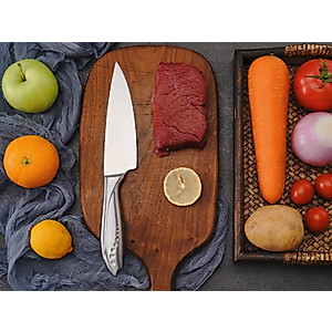 WELLSTAR Chef Knife, 6 Inch Kitchen Chef’s Knife Sharp High Carbon Stainless Steel Cooking Knife for Meat Sushi Vegetable Fruit Cutting Slicing Dicing, Useful Kitchen Gadget