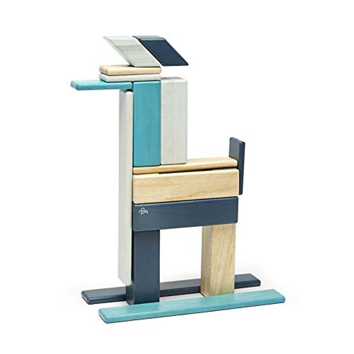 24 Piece Tegu Magnetic Wooden Block Set, Blues, 1-99 years old