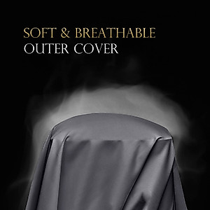 Cooling Side Sleeper Pillow Cases - Curved Bamboo Pillowcase Cover with Super Long Zipper - Breathable Silky Soft Pillowcase for Hot Sleepers Hair and Skin, Queen Size 1 Piece, 20*30 Inches Dark Grey