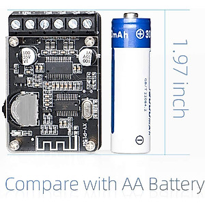 DAMGOO Audio Amplifier Board with BT 5.0, 10W 15W 20W 2.0 Dual Channel Stereo Wireless Mini Amp Module with Protective Shell