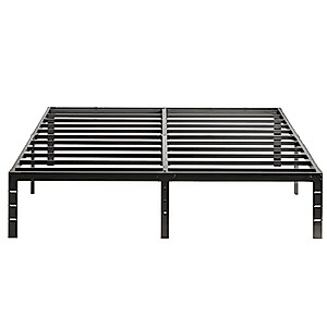 Vengarus 14 Inch Full Size Bed Frame,Platform Bed with Storage no Box Spring Needed Assembly Mattress Foundation,Black
