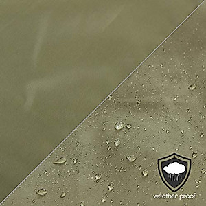 Universal Lawn Tractor Mower Cover - Armor Shield Waterproof Marine Grade Canvas, Weather Resistant with Dust Protection - Indoor and Outdoor Protective Storage - Pyle PCVLTR11 (Green)