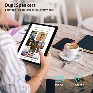 FLYINGTECH Tablet 10 inch, Android 10.0 5G WiFi Tablets, Octa-Core Processor 13MP Camera 3GB RAM, 32GB Storage, 128GB Expand, 1280x800 HD IPS Screen, Bluetooth Gaming Tablet(Black)