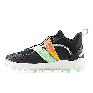 New Balance Unisex FuelCell Lindor V2 Comp Baseball Shoe, Black/Neon Dragonfly/Electric Jade, 10.5 US Men